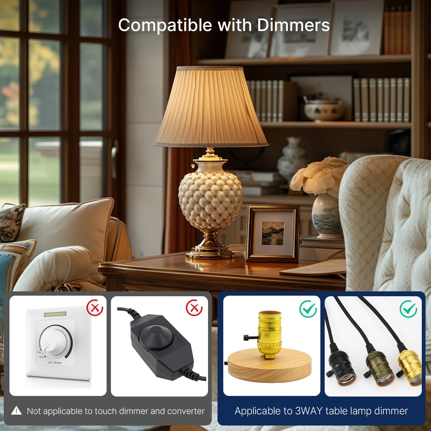 LED Filament Retro Light Bulb 8W Warm White Dimmable E27 Glass Classic ...