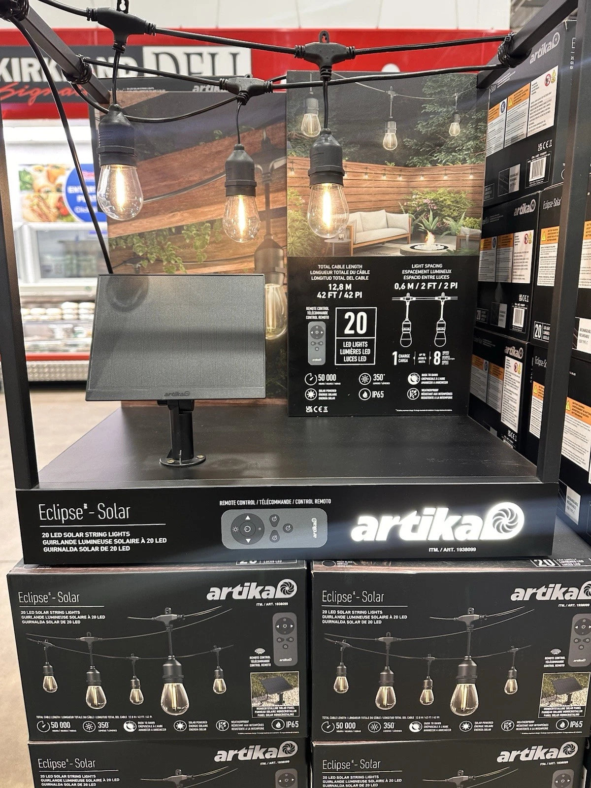 Artika Eclipse Solar 20 LED String Lights 12.8m Solar & USB-C Remote C ...